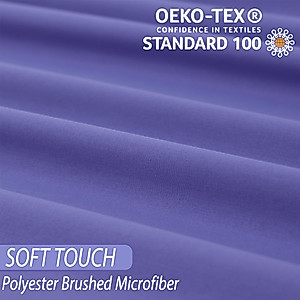Twin Size Sheet Set - Luxury Soft Comfy Bed Sheets, Breathable Cooling Hotel Bedding for Women, Men, Teens, Extra Deep Pocket, Easy-Fit, Oeko-Tex, Wrinkle Free 3 Piece - Peri Purple