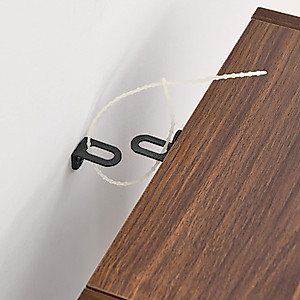 DESIGNER97 8-Tier Media Tower Rack CD DVD Slim Storage Cabinet Adjustable Shelves Tall Narrow Bookcase Display Bookshelf Multi-Functional Double-Decker Bookcase Walnut