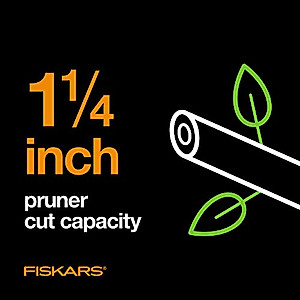 Fiskars Chain Drive Extendable Tree Pruner and Pole Saw - 7'-16' Extendable Tree Trimmer Gardening Tool - Orange