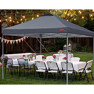 MASTERCANOPY Durable Pop-up Canopy Tent with Roller Bag (12x12, Dark Grey)