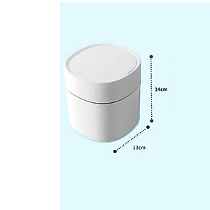 DOUBA Bins Desktop Garbage Basket Home Table Plastic Trash Can Office Supplies Dustbins Sundries Barrel Box ( Color : E , Size : 14cm*13cm )