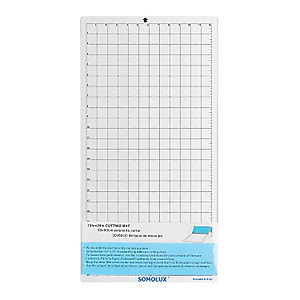 SOMOLUX Standard-Grip Adhesive Cutting Mat 3pcs Competible with Silhouette Cameo, Kricut Die Cutting Machine, 12 ×24, 12 ×12,12 ×8 Clear