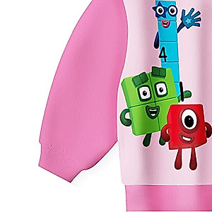 Difforever Girls Numbers Cartoons Zip-up Hoodie Kids Boys Cartoon Sweatshirt Long Sleeve Jacket Coat Daily Causal Wear for 4-8 Years
