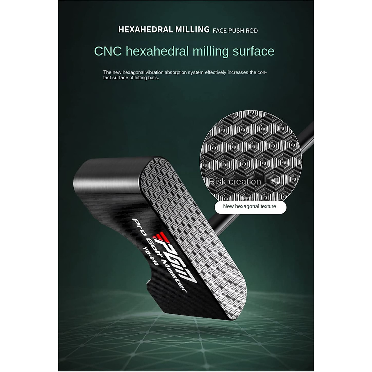 Golf Club Putter Standing Putter Low Center of Gravity with Sight Line Right Handed Men Women Golf Putters with Crosshair (Black)