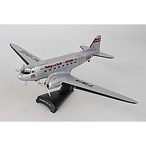 Daron Postage Stamp Douglas DC-3 TWA 1/144 Scale Silver