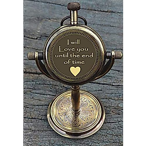 PORTHO Custom Anniversary Gift Desk Clock, Silent Desk clock for home decor, Perfect gift on Graduation day, Wedding anniversary, Valentine's day, Old school time piece