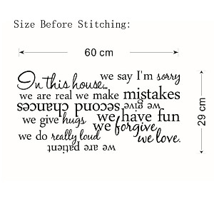 In This House Wall Decals Stickers, Alphabet 3D Home Kids' Room Wall Décor Removable DIY Wall Decal Sticker for Kids,Wall Art Vinyl Decal,Boys Girls Bedroom Living Room