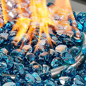 BALI OUTDOORS Gas Firepit Gas Fireplace, 50,000BTU Propane Fire Pit Table 28" Square Gas Fire Pits for Outside Propane, Black