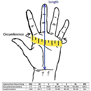 Forest Beekeeping Supply - Goatskin Leather Beekeeper's Glove with Long Canvas Sleeve & Elastic Cuff. (Large)
