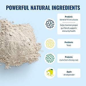 Gut Health for Dogs | 3 in 1 Prebiotic Probiotic Postbiotic | Supports Digestive Health, Anti Diarrhea | Puppy to Senior Dog | Powder 60 g