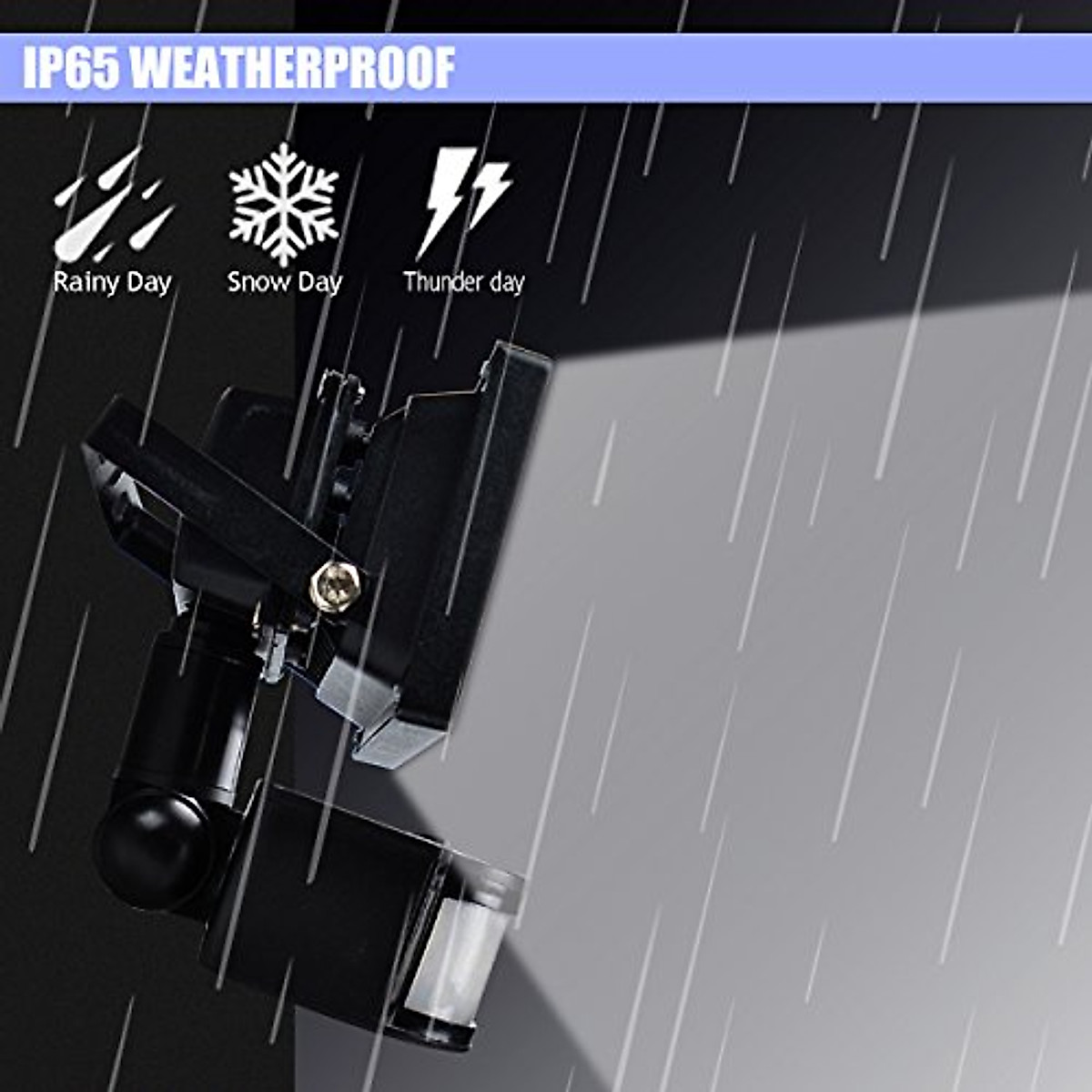 GLW 12V DC LED Motion Sensor Flood Light 10W Mini IP65 Waterproof Outdoor Light 900LM,6000K,Daylight White Security Light with PIR,80W Halogen Bulb Equivalent [NO Plug]