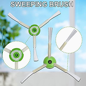 COMUSTER Replacement Parts Compatible for iRobot Roomba E&i&j Series i7 j7 i3 i4 i7+ Plus i3+ i4+ i6 i6+ i8 i8+ E5 E6 j7+ Plus,4Multi-Surface Rubber Brush,6High-Efficiency Filter,6Edge-Sweeping Brush