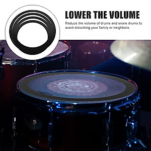 Milisten 4pcs Drum Dampener Gel Transparent Drum Dampener Soft Drum Damper Gel Pads Drum Silencers for Drums Tone Control Supplies Black, 40.5X40.5X0.2CM, H19C20614EKCK