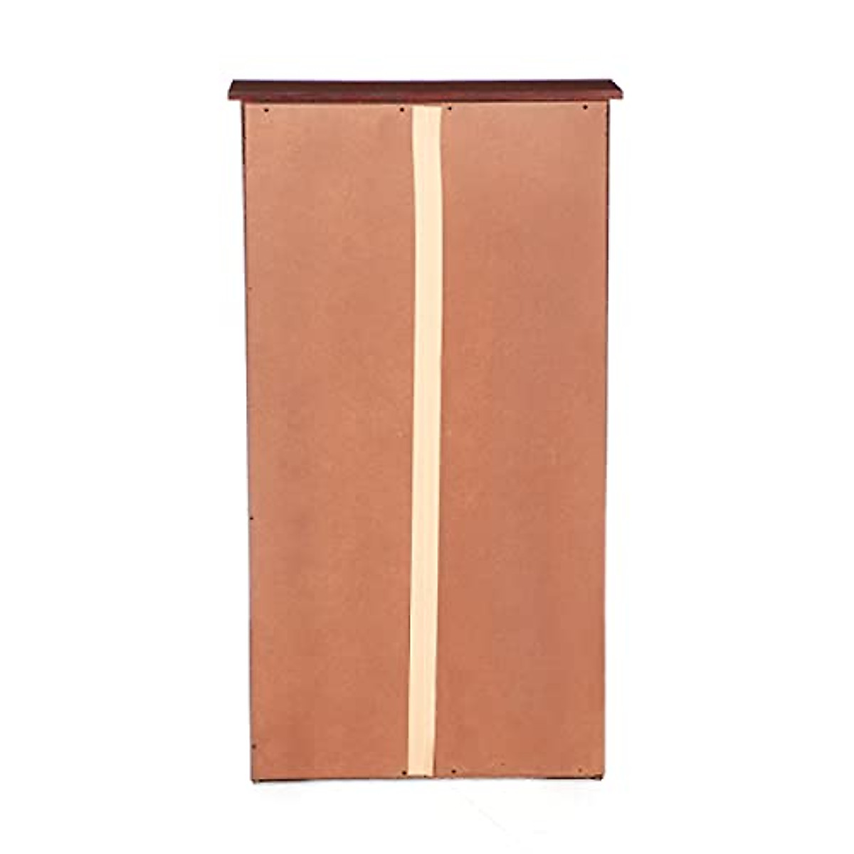 SEI Furniture Window Pane Storage Adjustable Shelves Display Cabinet, 47.75" H x 26.25" W x 9.5" D, Cherry