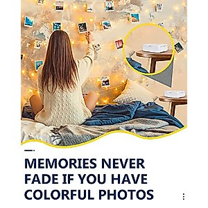 HPRT 4x6 Photo Printer AR Portable Instant Photo Printer 4 Pass 300 DPI Premium Quality Photo Compatible with iOS, Android and Bluetooth Devices (White)
