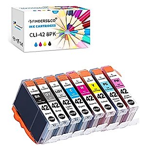 CLI-42 CLI42 Ink Cartridges Replacement for Canon Pixma Pro-100 Pro-100s Printers (1BK, 1C, 1M, 1Y, 1PC, 1PM, 1GY, 1LGY)