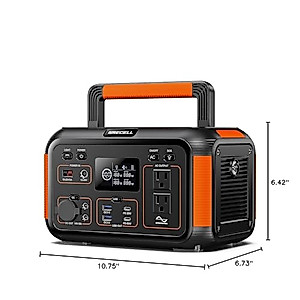 GRECELL 500W Portable Power Station 444Wh Solar Generator with 110V Pure Sine Wave AC Outlet/PD60W, 1000W Peak power station for Camping Trip RV Outdoor Home Emergency Backup & Solar Powered