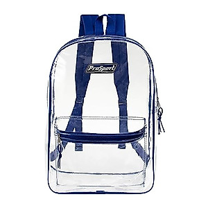 Moda West 24 Pack 17inch Wholesale Bulk Clear Backpack In Assorted Colors