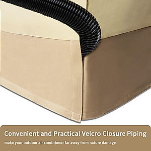 Air Conditioner Covers for Outside Units,Mancro Central Air Conditioner Cover Fits up to 36 x 36 x 39 inches,Durable Water Resistant Heavy Duty Windproof Square AC Covers,Grey