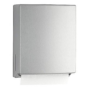 BOBRICK 4262 ConturaSeries Stainless Steel Paper Towel Dispenser with TowelMate, Satin Finish, 4-7/8" Length, 13-1/4" Height, 10-13/16" Width