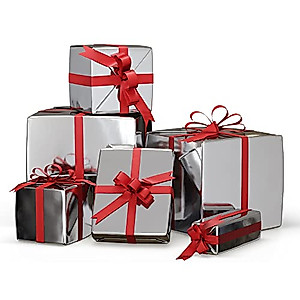 Metallic Silver Foil Sheets For Gift Wrapping 100 CT I 15 In X 20 In Silver Foil Sheets For Crafts I Plastic Wrap For Presents I Gift Bag Filler I Gift Basket Wrap I Silver Foil Wrap By Crown Display