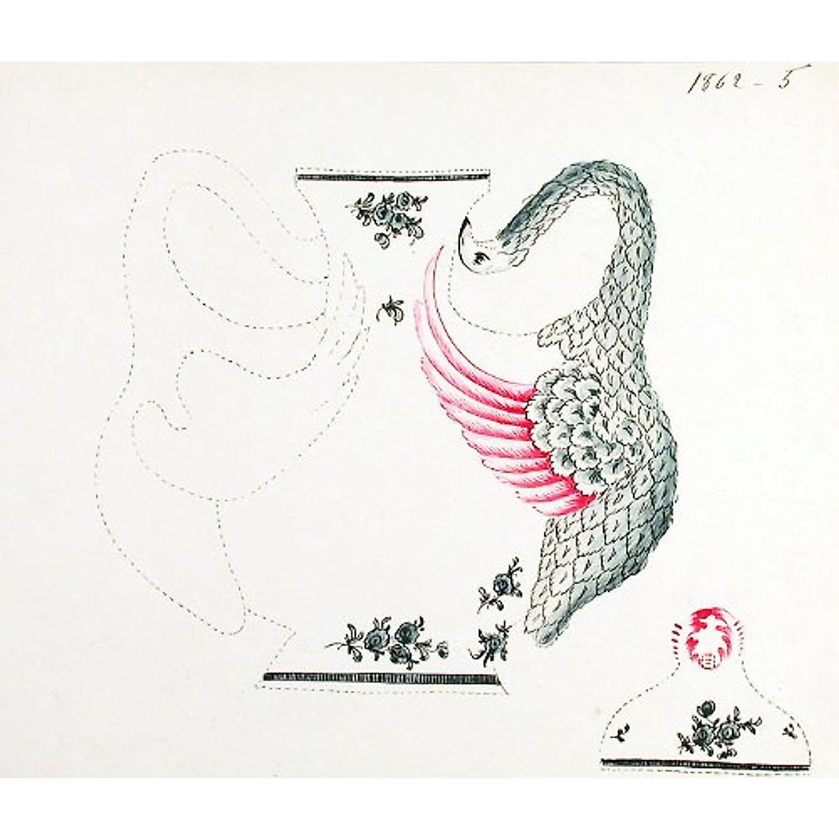 An original design for a porcelain vase