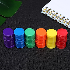 ibasenice Morphie Portable Bingo Counting Chips 180pcs Small Plastic Learning Counters Disk Bingo Chip Counting Disc Markers for Math Practice and Poker Chip Game Tokens Portable