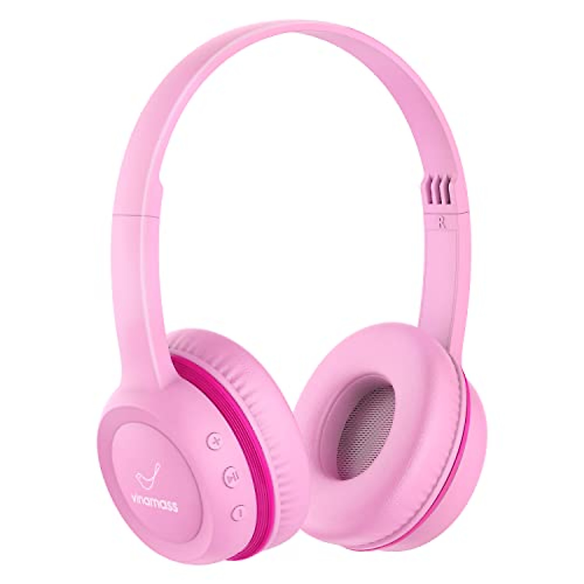 vinamass Kids Bluetooth Headphones, 22H Playtime, Bluetooth 5.0 & Built-in Mic, Noise Cancelling Headphones for Kids, Adjustable Headband, for School Home iPad Tablet Airplane
