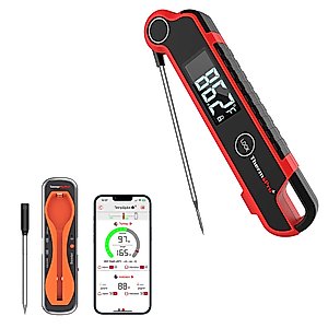 ThermoPro TempSpike 500FT Truly Wireless Meat Thermometer + ThermoPro TP620 Instant Read Meat Thermometer Digital