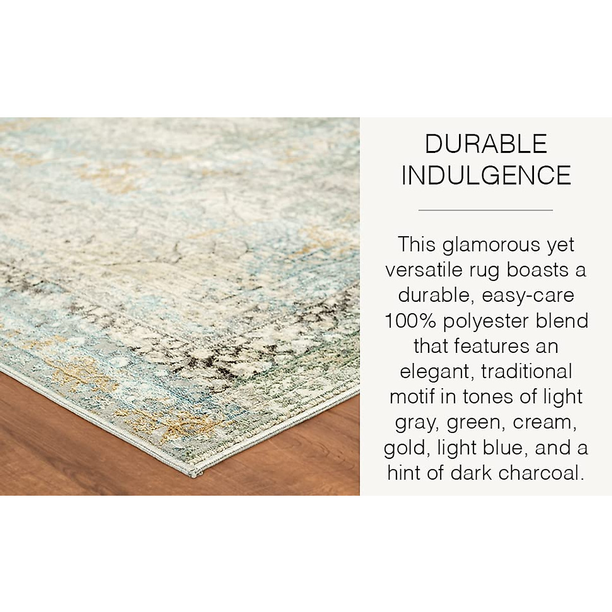 Jaipur Living Vibe Thayer 7'10"X10' Area Rug, Updated Traditional Green for Indoor Spaces