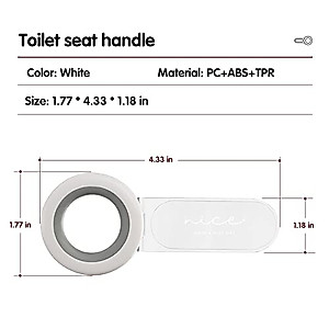 Moloudan Toilet Seat Lifter, Toilet Lid Lifter, Avoid Touching Toilet Seat Handle Lifter Bathroom Accessories, More Practical, More Sanitary, 2 Pack, White