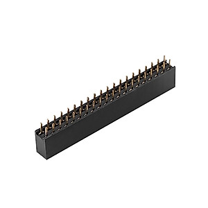 5pcs 2 X 20 Pins 2.54m Pitch Female Dual Row Short Pin Headers, The Separation Distance is 2.54mm, for Raspberry Pi, PCB Board Well