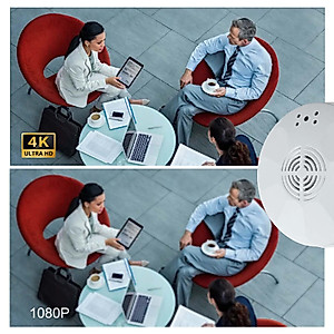 4K Ultra HD Smoke Detector Hidden Camera | WiFi Remote Real-Time Viewing | Night Vision | Motion Detection | Hidden Home Security Baby Pet Nanny Camera | No Audio | Energized for use