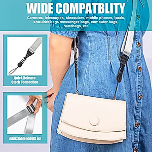 Qbily 60 "Long 3 Piece Adjustable Shoulder Straps, Universal Portable Non-Slip Nylon Shoulder Strap and Neck Straps for Replacement IPad/Tablet Cases, Camera, Binoculars and Luggage Computer Bags