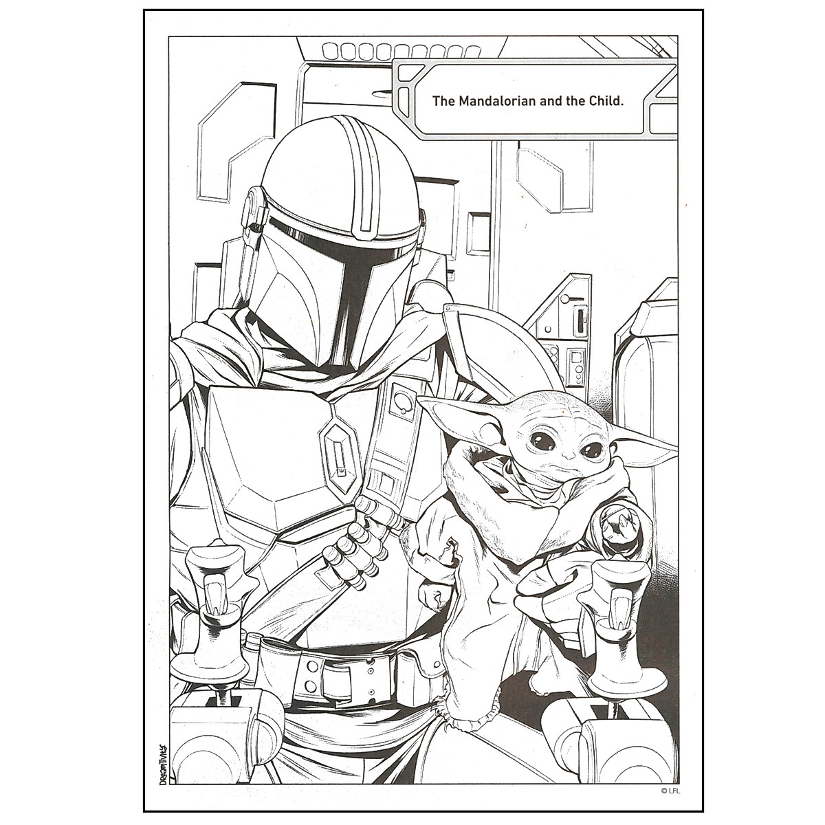 Star War Mandalorian & Baby Yoda Coloring & Activty Book Set - x2