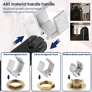 Tzgsonp Universal Adjustable Double-ended Wrench Multifunctional Adjustable Wrench for Basin Faucet Plumbers Water Pipe Faucet Assembly Disassembly Repair