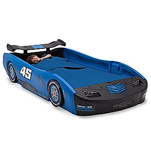 Delta Children Sport Race Car Twin Bed, Blue