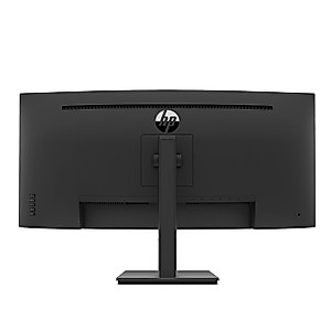 HP M34d 34 Inch WQHD 1440p Curved Computer Monitor Ultrawide 100Hz 5ms Anti-Glare Adjustable Height Stand Tilt VESA Mountable HDMI ENERGY STAR Certified for Desktop PC Setup, Black (Renewed)