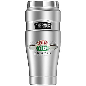 THERMOS Friends Central Perk Coffee Logo STAINLESS KING Stainless Steel Travel Tumbler, Vacuum insulated & Double Wall, 16oz