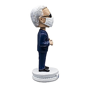 Political Satire Biden Bobblehead - Joe Biden Merchandise 2020 with Face Cover & Aviators - Funny Custom Bobblehead Joe Biden Gifts for Liberals, Democrats - Handmade Biden Decorations - 7.5" Tall