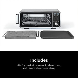 Ninja FT205CO Digital Air Fry Pro Countertop 8-in-1 Oven Extended Height (Renewed) Bundle with 3 YR CPS Enhanced Protection Pack
