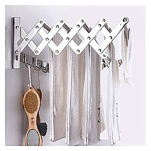 XMCX Foldable Laundry Drying Rack Wall Mounted Clothes Airer Compact Portable Collapsible Easy Storage Large Capacity Drying Rods Dryer (Size : 50cm/19.7inch)