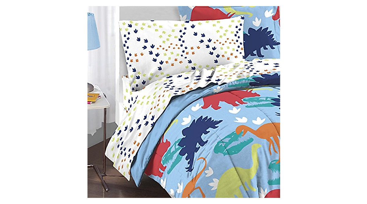 Dream Factory Dinosaur Bedding Set for Kids Twin Bed | Whimsical ...