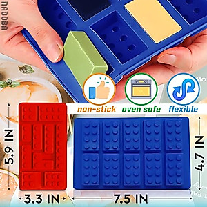 Building Block Silicone Molds for Baking Supplies - 6Pcs Brick Mold Silicone Ice Cube Mold Dome Silicone Mold Jelly Candy Making Supplies - Hot Chocolate Candy Molds Silicone Robot Candy Making Tools