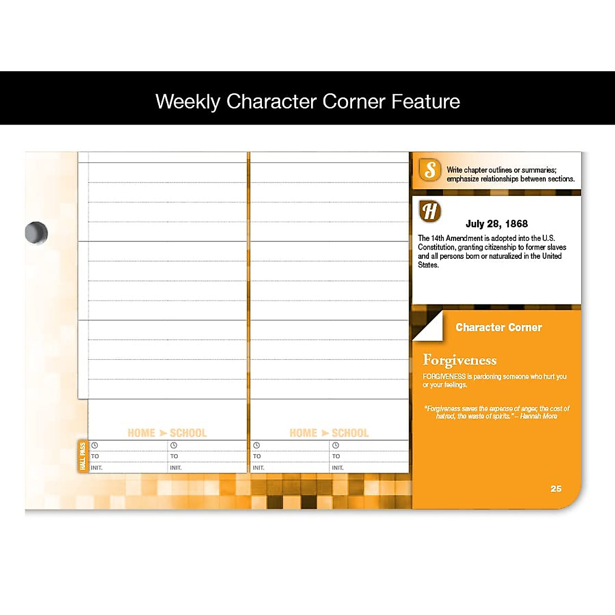 Dated Middle High School Student Planner 2023-2024 Academic School Year, ‎Medium (6.75" by 9") Matrix Style Datebook with Boulder Cover