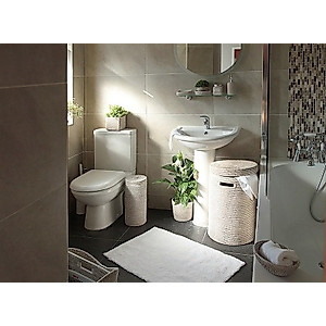 Rattan Tall Cylinder Laundry Basket/Laundry Hamper-DMY (Natural)