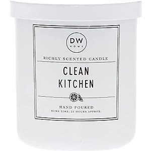 Richly Fragranced Clean Kitchen Scented Candle in Glossy White Jar, 9 Oz.