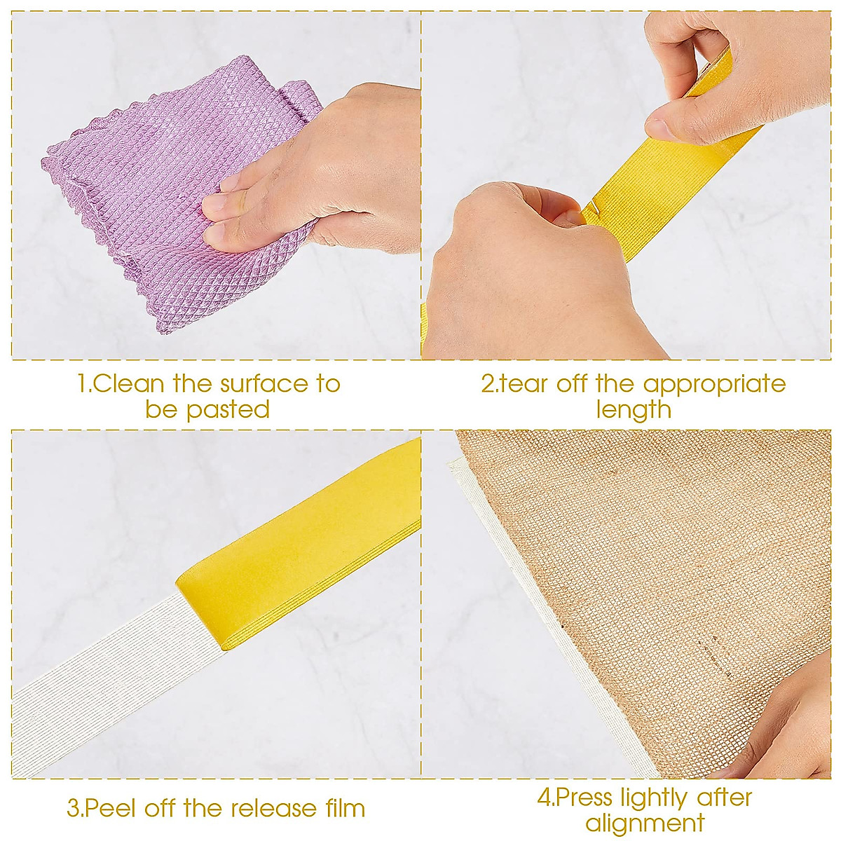 3 Rolls Double Sided Tape Heavy Duty, 0.59/1.18/2 Inch x 66 ft (20m) Clear Fiberglass Mesh Strong Wall Adhesive Tape, Removable Sticky Waterproof Two Sided Mounting Tape for Carpet, Wall, Craft