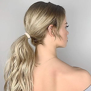 Cyndibands Seamless Hair Ties - Blonde - Gentle Hair Ties No Damage, Standard Size 1.5 Inch, Soft and Stretchy Nylon Fabric Ponytail Holders - 12 Count