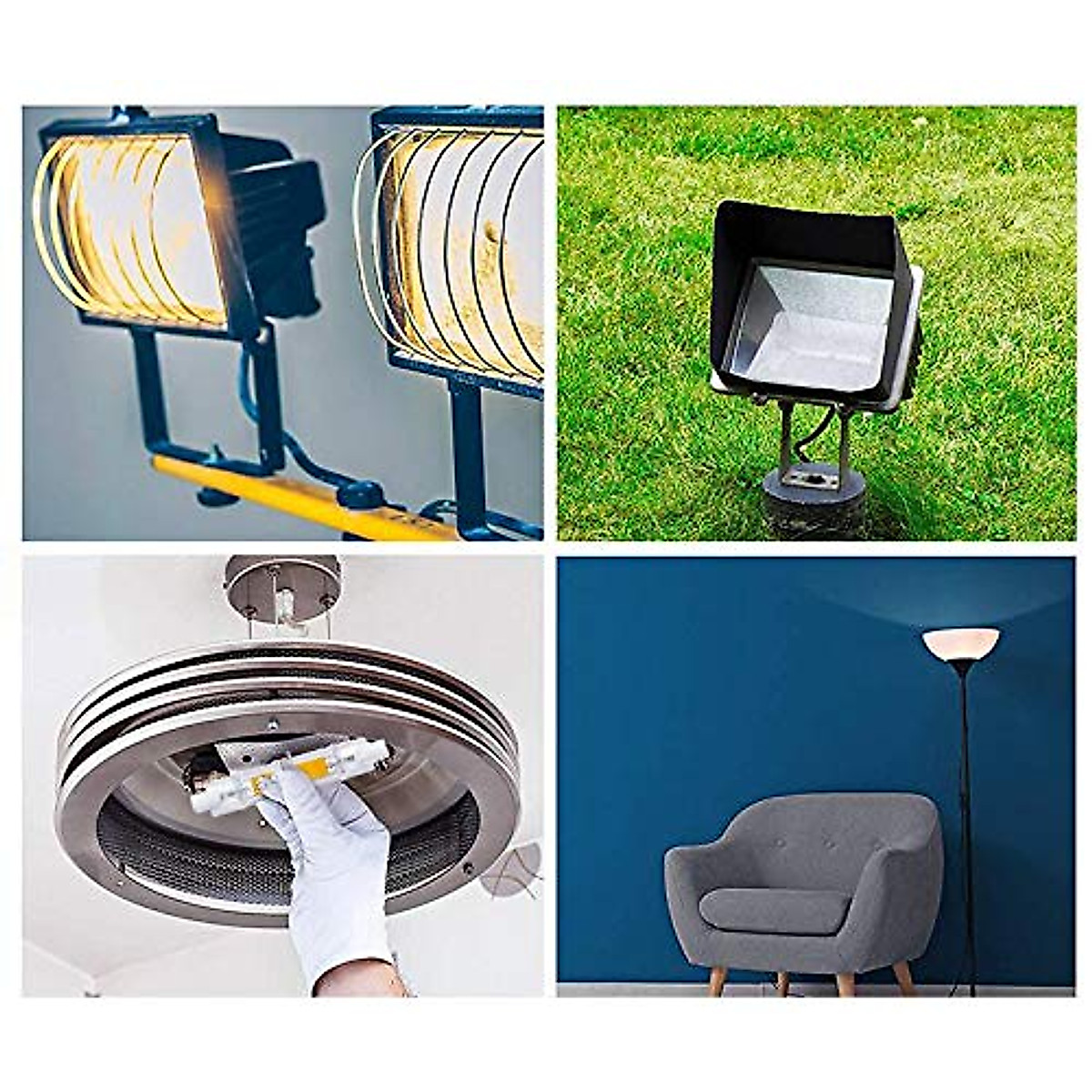 CTKcom 78 mm/3.1 in R7S LED Bulb (2 Pack) 110V 10W Warm White 3000K T3 J Type Halogen Bulb Replacement 100W Halogen Bulb Equivalent Double Ended